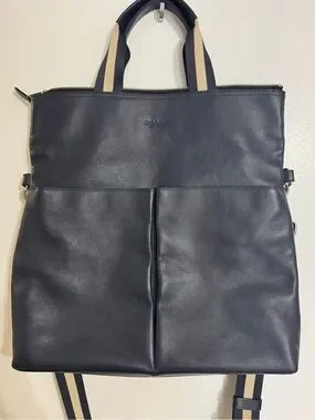 Coach | Bags | Coach Charles Foldover Navy Leather Tote | Poshmark